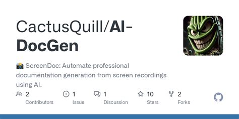 Github Cactusquillai Docgen 📸 Screendoc Automate Professional Documentation Generation From