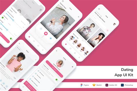 Dating App Ui Kit Graphic By Betush · Creative Fabrica