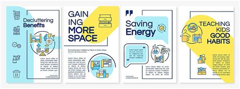 Decluttering Benefits Brochure Template Clutter Vector Banner Vector