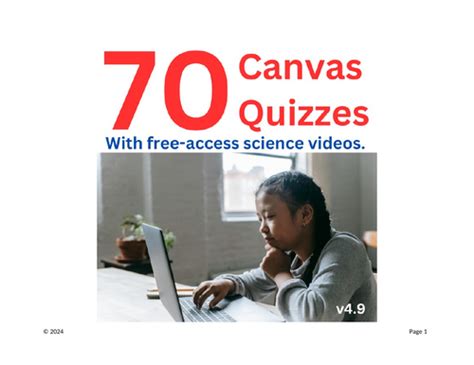 Video Based Science Canvas Quizzes With Free Access Videos V49