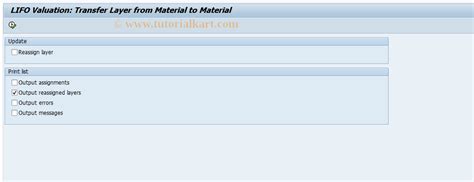 mrll sap tcode lifo reassign material layer