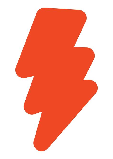 Bold Red Lightning Bolt Icon For Graphic Design Inspiration 72478870
