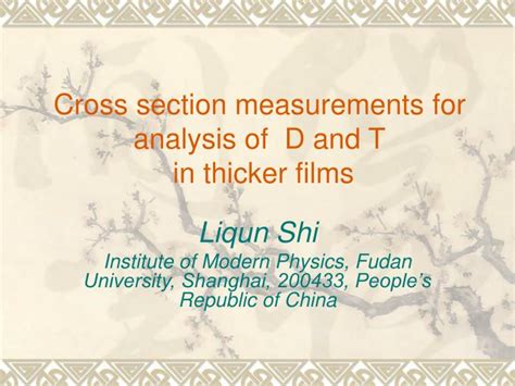 Ppt Cross Section Measurements For Analysis Of D And T In Thicker