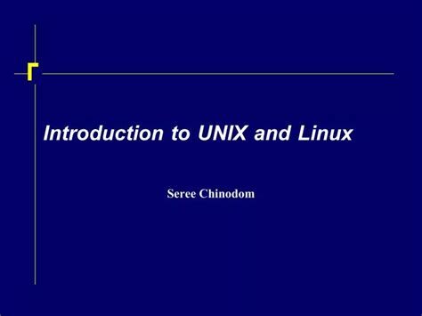 Ppt Introduction To Unix And Linux Powerpoint Presentation Free