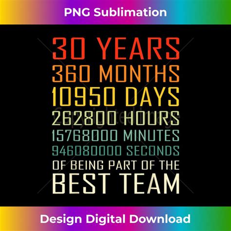 Best Team Vintage Work Anniversary 30 Years Employee Artis Inspire
