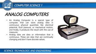 INTRODUCTION TO COMPUTER SCIENCE Pptx Computing Technology Computing