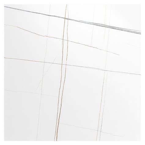 Minera Sahara Blanco White 48x48 Marble Look Polished Porcelain Tile