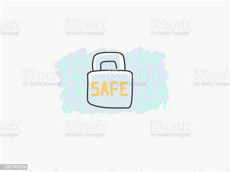 잠금 및 바이너리 코드 사이버 보안 개념 앞에 안전한 단어 0에 대한 스톡 벡터 아트 및 기타 이미지 0 1 개념 Istock