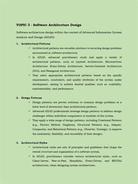 xisad topic3 software architecture design pdf software architecture