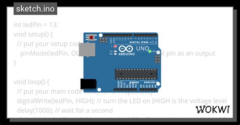 Blinking Led Wokwi Esp32 Stm32 Arduino Simulator