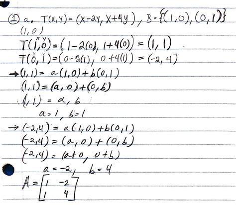 [linear algebra linear transformations] is my work correct r