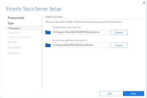 Install Tosca Server Via Setup Dialog