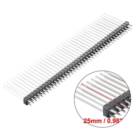 40 Double Goldpin Header 25mm Male Straight 254mm Arduino Diy