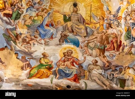 The Painted Fresco The Last Judgement By Giorgio Vasari And Finished By