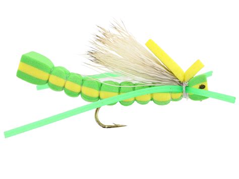 Green Foam Grasshopper Fly Tying Material Kit Size 8 Wild Water Fly