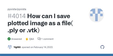 How Can I Save Plotted Image As A File Ply Or Vtk Pyvista Pyvista Discussion GitHub