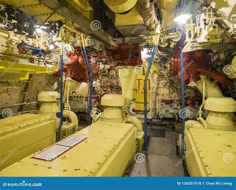 Interior View Of The Famous B 39 Submarine At San Diego Editorial Stock