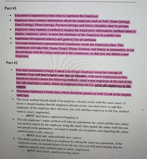 solved part 1 you need to implement a base class to