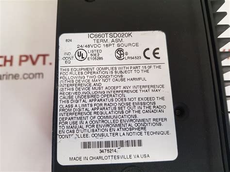 GE FANUC GENIUS BLOCK IC BBD Aeliya Marine