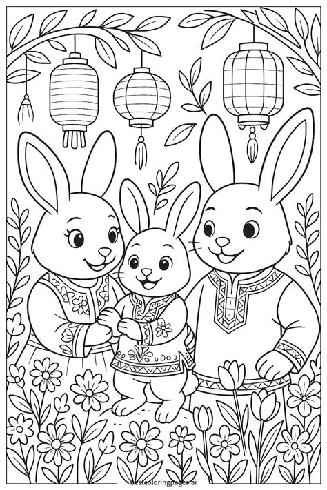 31 หน้าระบายสีภาพระบายสี กระต่าย Pdf และ Png สำหรับพิมพ์ฟรี