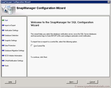 Netapp Snapmanager For Sql Configuration Wizard