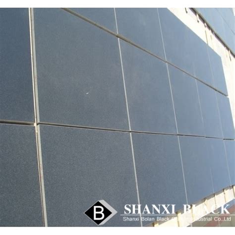 Honed Finish Of Shanxi Black Granite For Exterior Wall Cladding