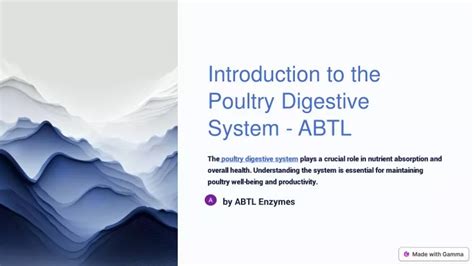 Ppt Introduction To The Poultry Digestive System Abtl 1 Powerpoint
