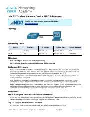 Lab View Network Device MAC Addresses STU Pdf Lab View Network Device MAC