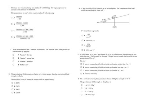 Physics Test Newton S Laws Gravity Inclined Planes
