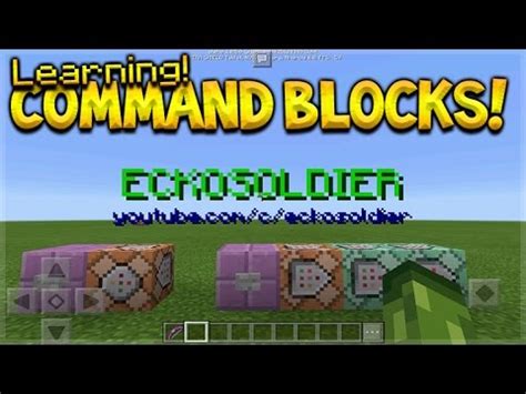 Learning Command Blocks Basics Minecraft Pocket Edition COMMAND BLOCKS Tutorial Guide Minecraft