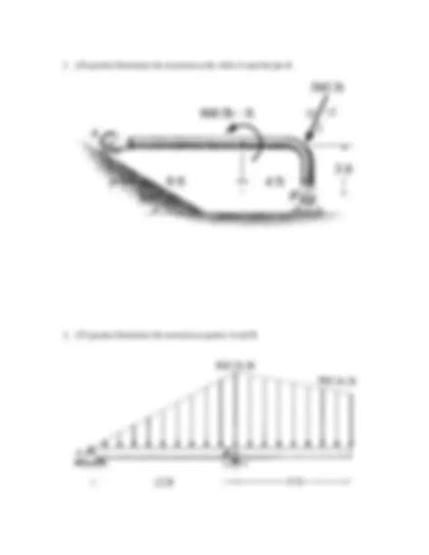 Midterm Exam Quiz 2 Problems Statics Me 212 Quizzes Statics Docsity