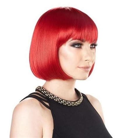 Party Wig Bright Red Short Bob Wig