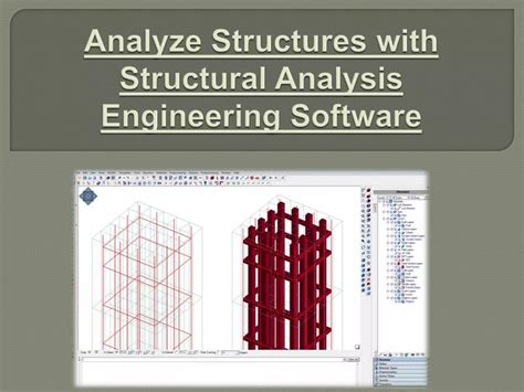 Analyze Structures With Structural Analysis Engineering Software Ppt