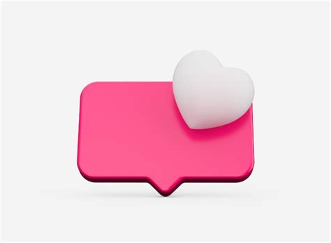 Premium Photo 3d Simple Pink Message Box Icon 3d Shiny Pink Chat Box