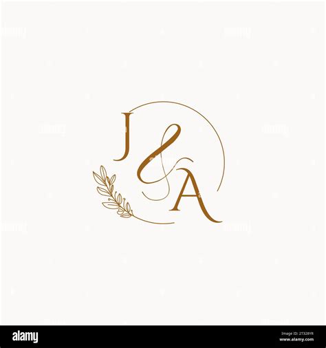 Ja Initial Wedding Monogram Logo Design Ideas Stock Vector Image And Art