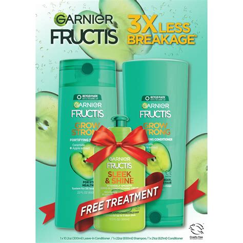Garnier Fructis Grow Strong Shampoo Conditioner And Treatment T Set