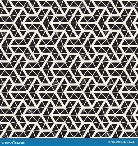 Vector Seamless Black And White Geometric Grid Pattern Stock Vector Illustration Of Background