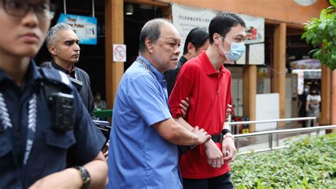 Maxwell Food Centre Murder 41 Year Old Suspect Taken By Police To