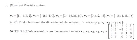 solved b 2 marks consider vectors
