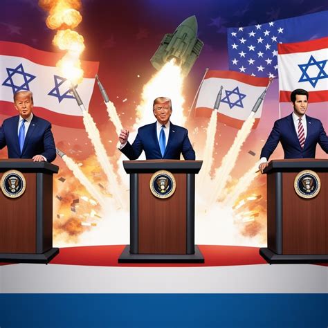 A U S Presidential Debate Scene With President Donald Trump And