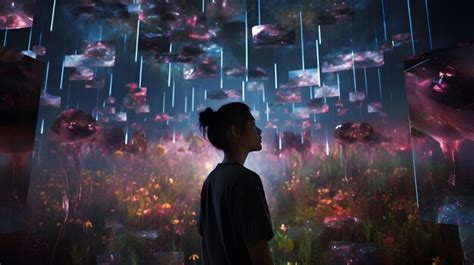 Premium Ai Image A Data Analyst Immersed In A Virtual Data Landscape On Multiple Screens