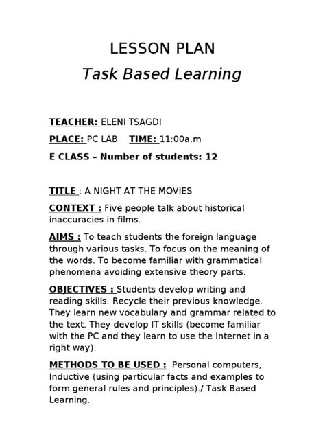 task based learning pdf pedagogy learning