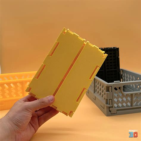 3d Printable Stackable And Foldable Storage Crate By Brandon Santana Printables Store