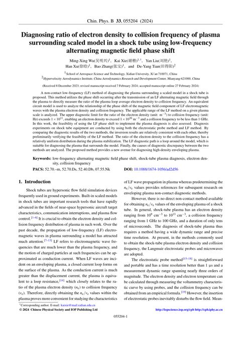 Diagnosing Ratio Of Electron Density To Collision Frequency Of Plasma