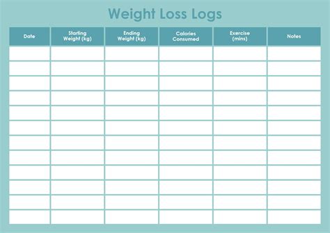 Weight Log Sheet 12 Free Pdf Printables Printablee