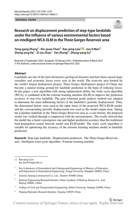 Research On Displacement Prediction Of Step Type Landslide Under The