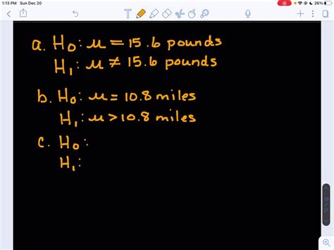 solved for each conjecture state the null and alternative hypotheses