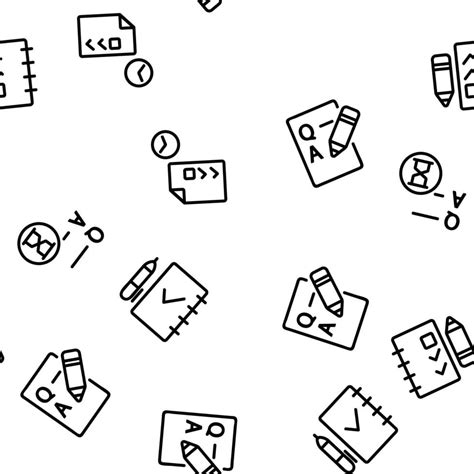 Exam Test Vector Seamless Pattern 11994520 Vector Art At Vecteezy