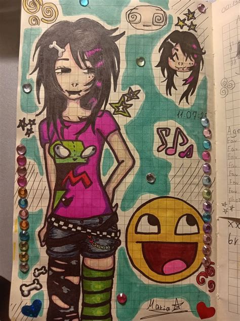 Y2k Grunge Art Drawings Colorful Grunge Drawing Ideas People Drawing
