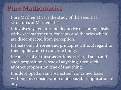 pure and applied mathematics assignment pptx